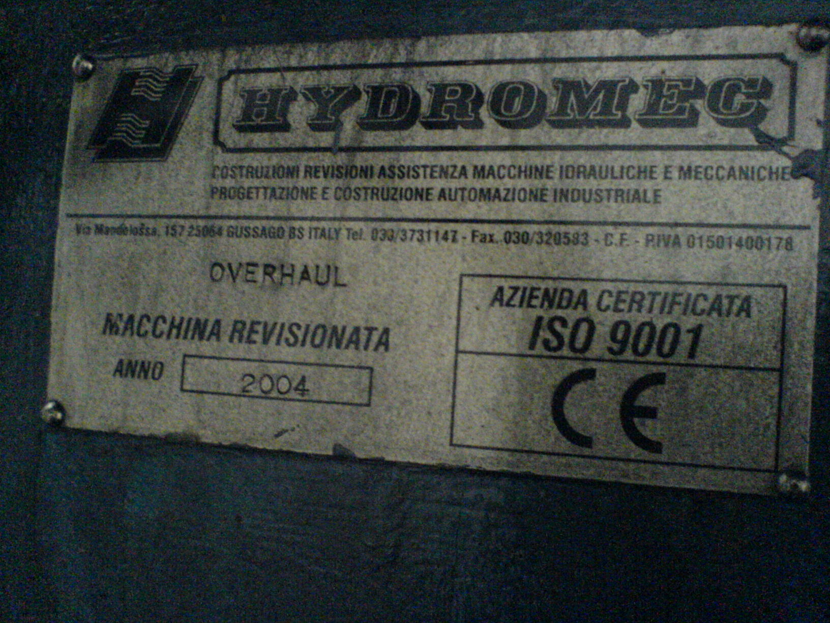 Hydromec HF 3600 - 360 Ton - SATILMIŞTIR - Sıcak Dövme Presi - Pirinç ...