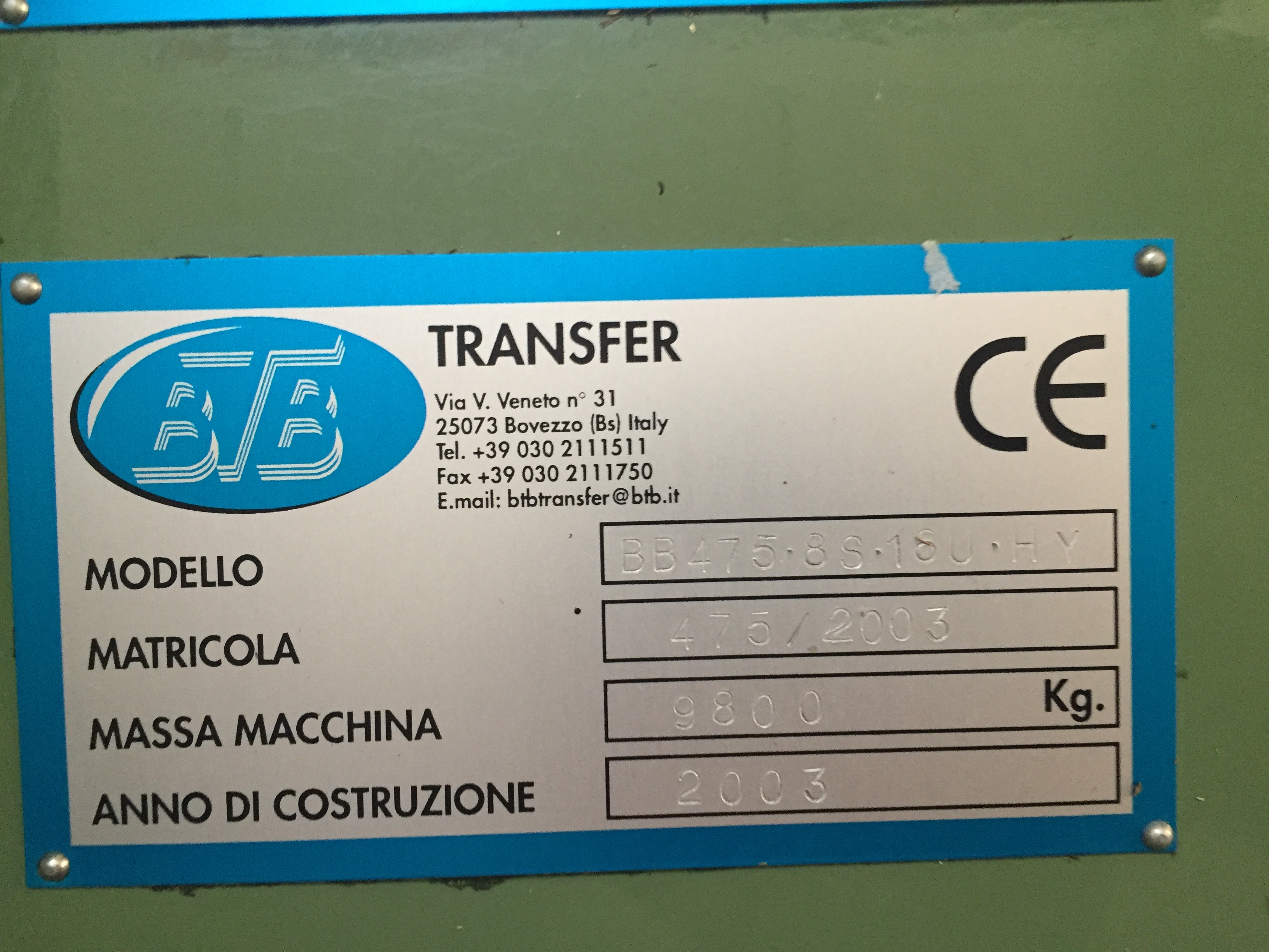 Zobbio - BTB 16 Units ISO 30 - Transfer Machine - Dimas